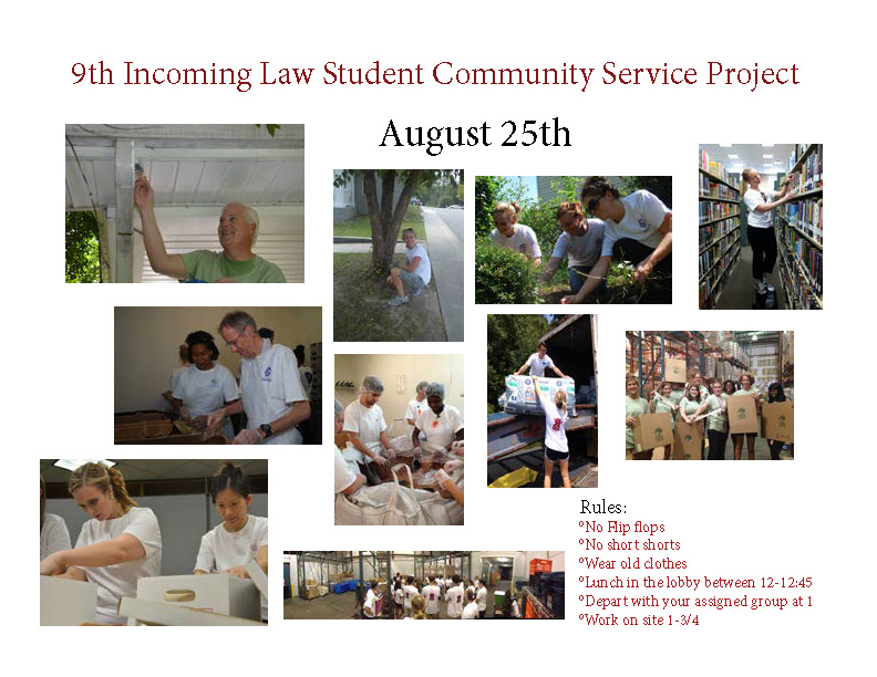 9th Incoming USC Law Student Community Service Project | Pro Bono Program